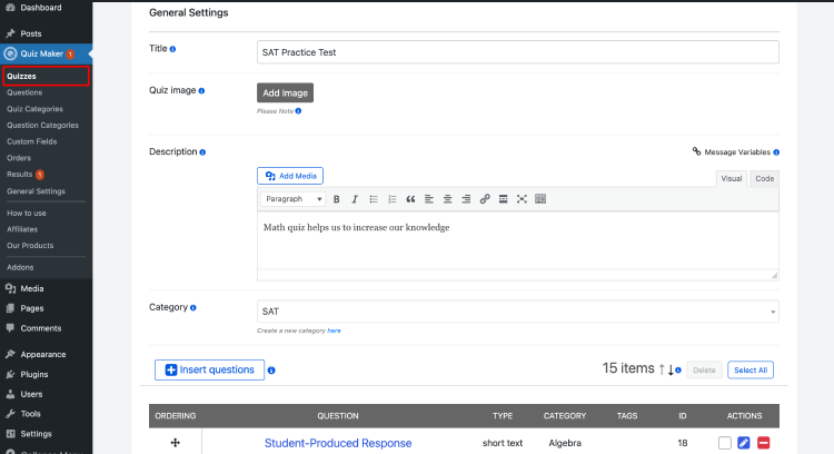 How to Create SAT Practice Tests on WordPress (2026)